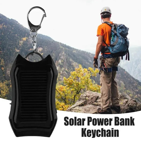 Solar Powered Mini Keychain With LED Flashlight & 1500mAh Solar Power ...