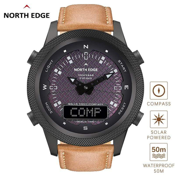 Digital Solar Powered Outdoor Compass Watch – Survival Gears Depot Official